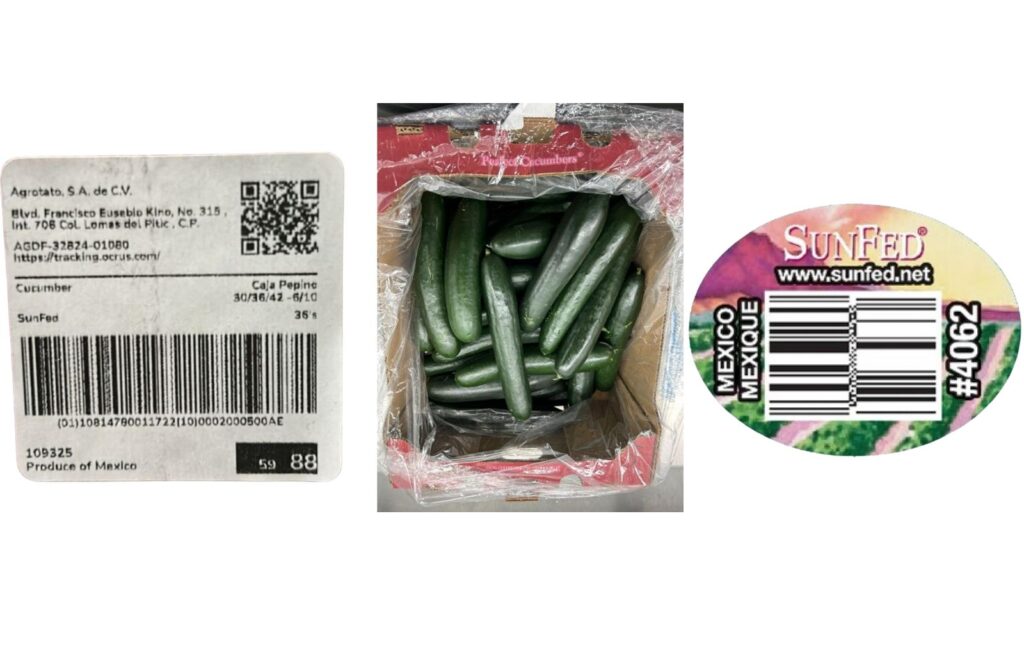 SunFed Recalls Fresh American CucumberS