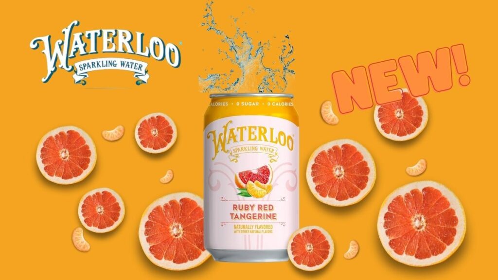 Waterloo sparkling water drops guava berry & ruby red tangerine!